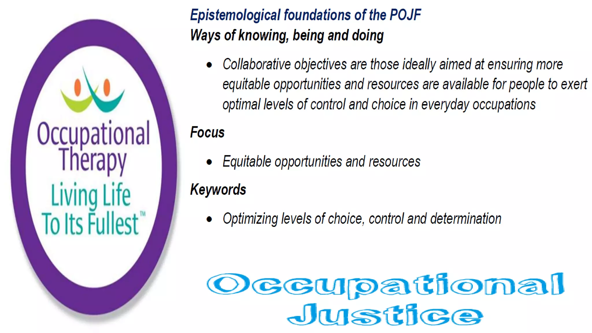Participatory Occupational Justice Framework | PPTX