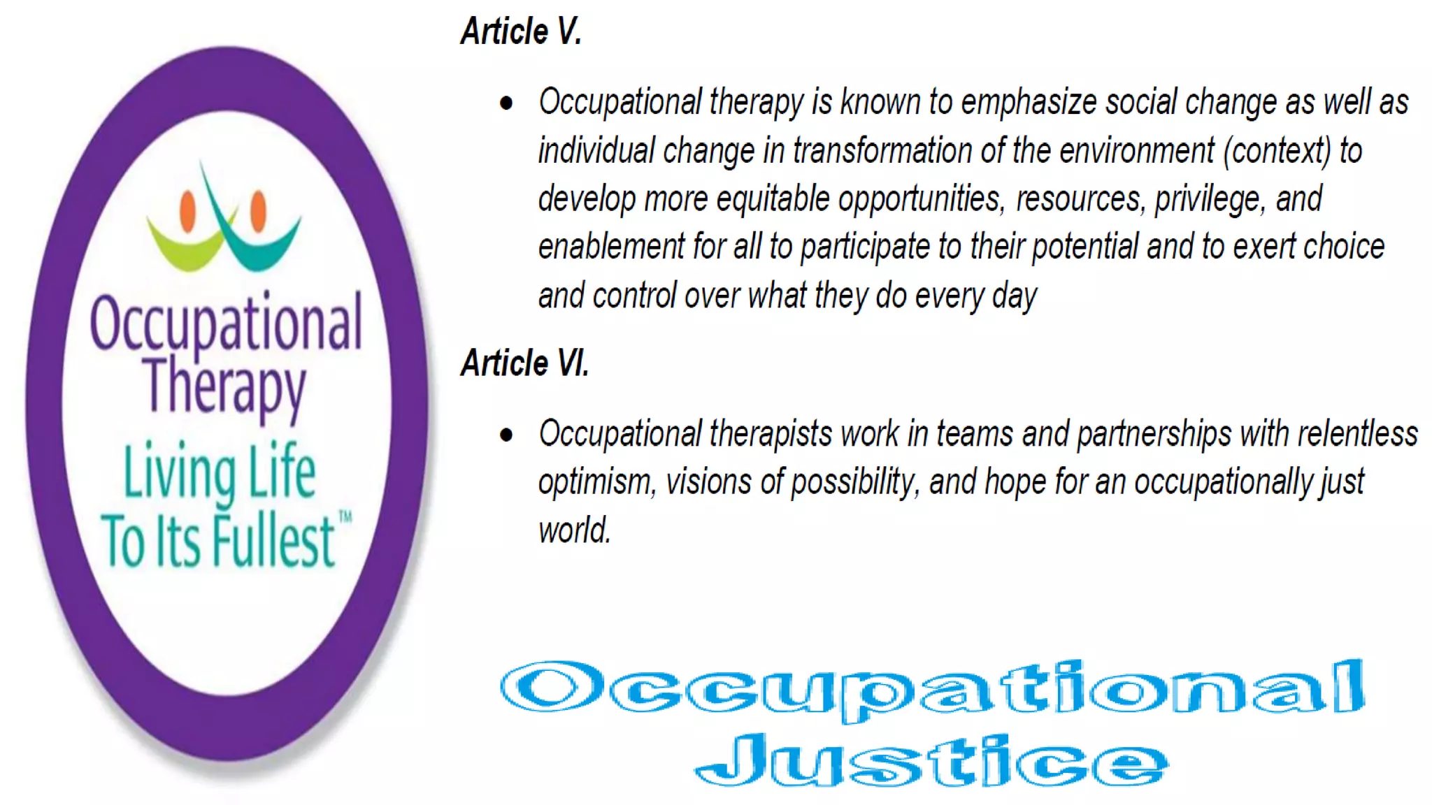 Participatory Occupational Justice Framework | PPTX