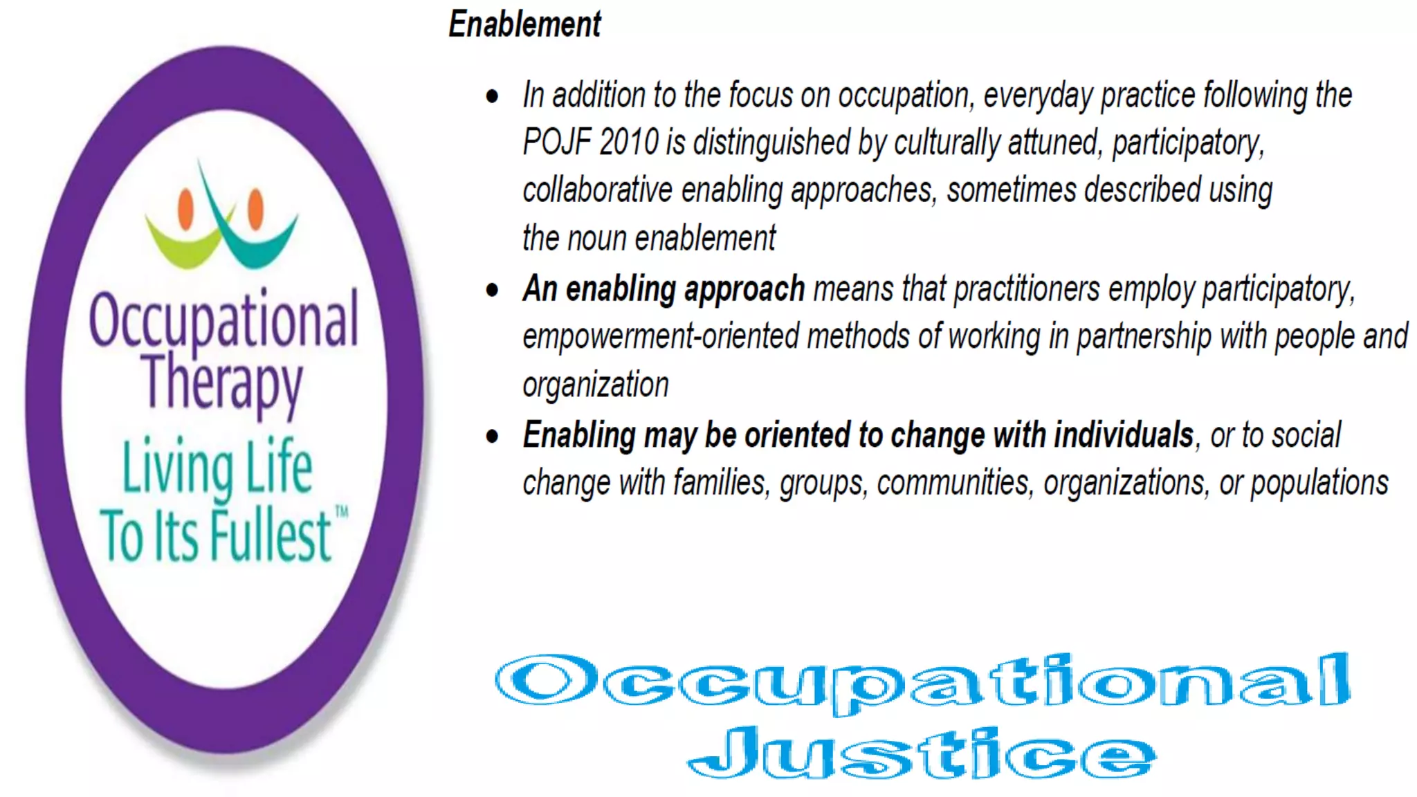 Participatory Occupational Justice Framework | PPTX