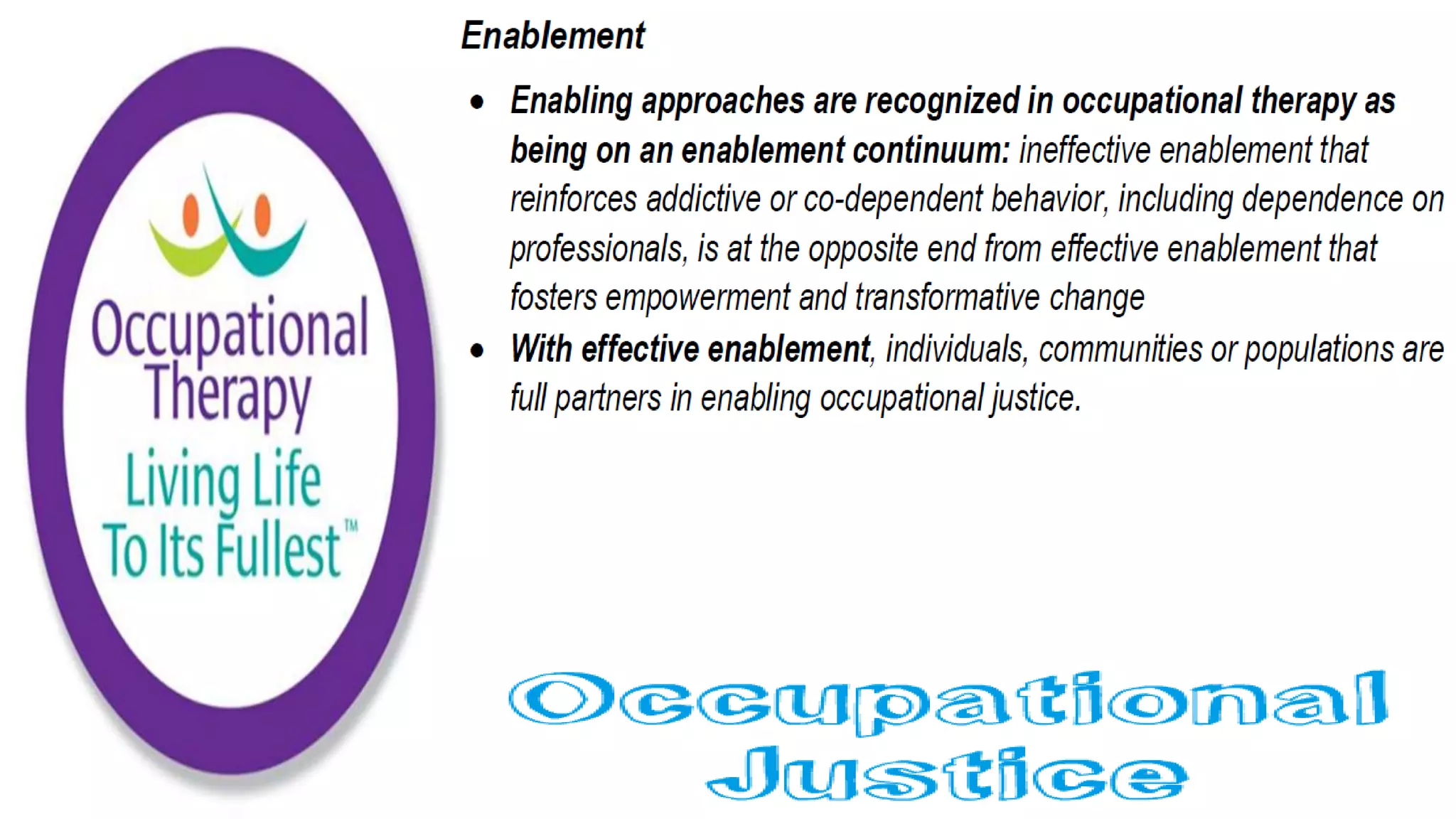Participatory Occupational Justice Framework | PPTX
