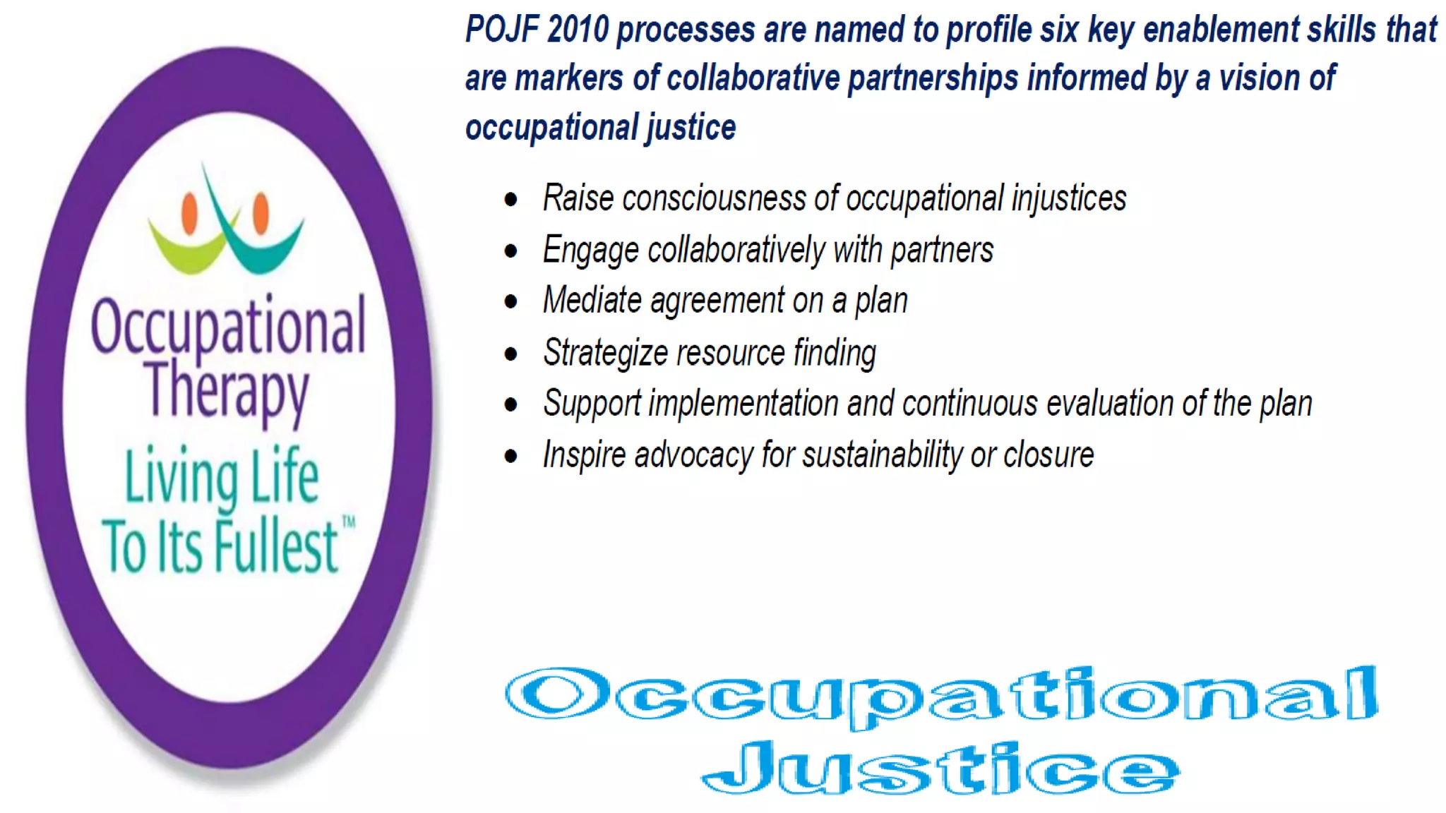 Participatory Occupational Justice Framework | PPTX