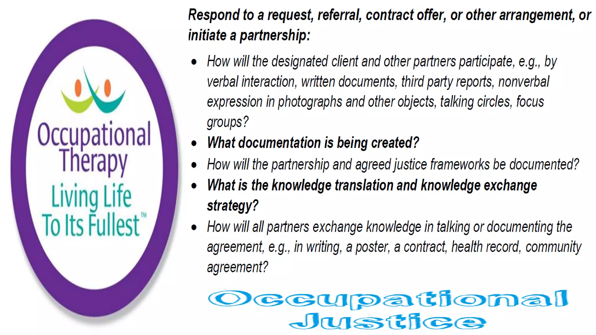 Participatory Occupational Justice Framework | PPTX