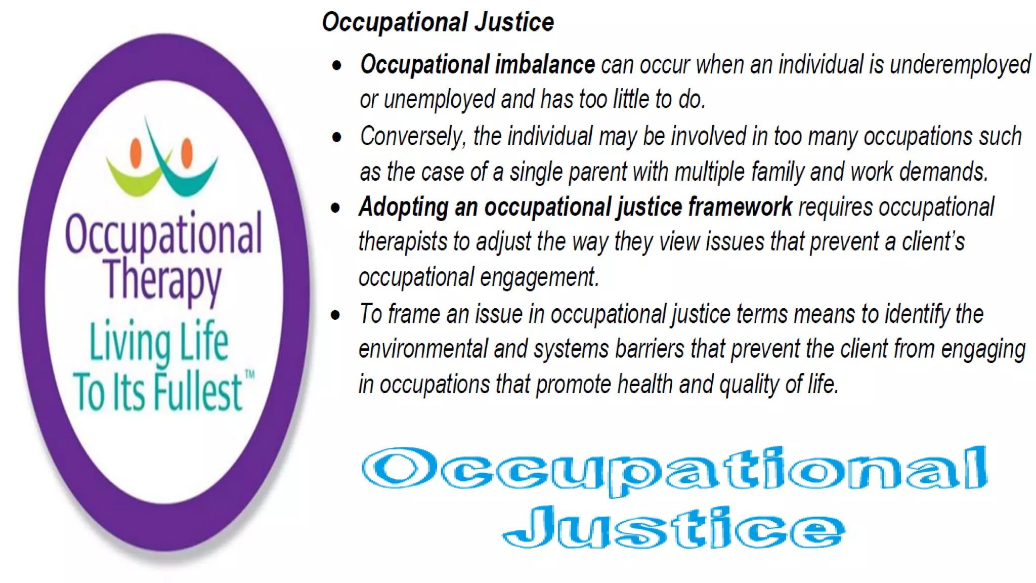 Participatory Occupational Justice Framework | PPTX