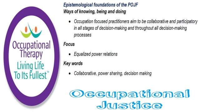Participatory Occupational Justice Framework | PPTX