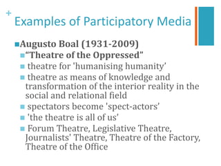 Participatory media: A new paradigm for development? | PPTX