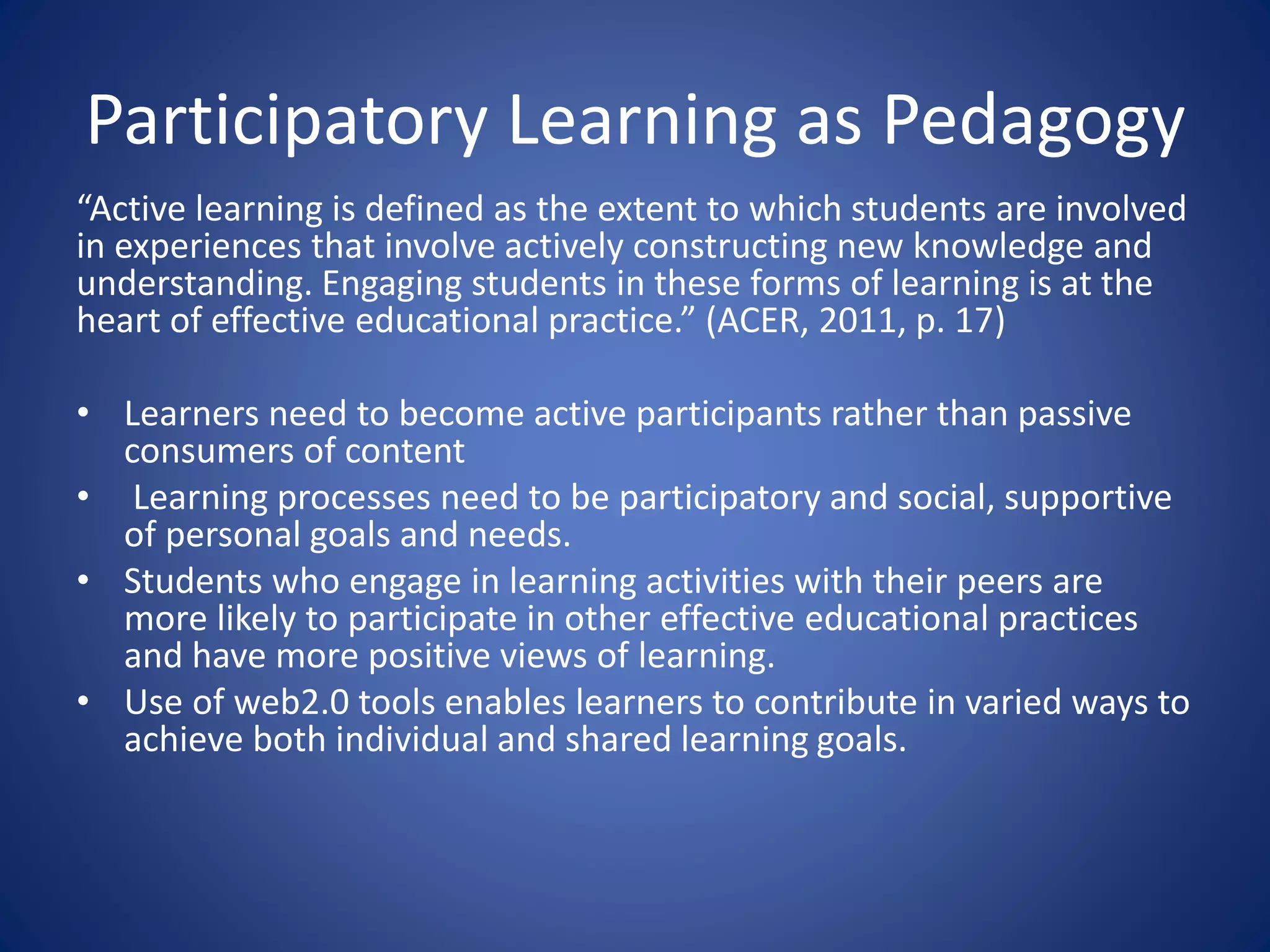 Participatory pedagogy | PPT