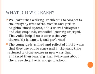 Participatory performative and mobile methods | PPT