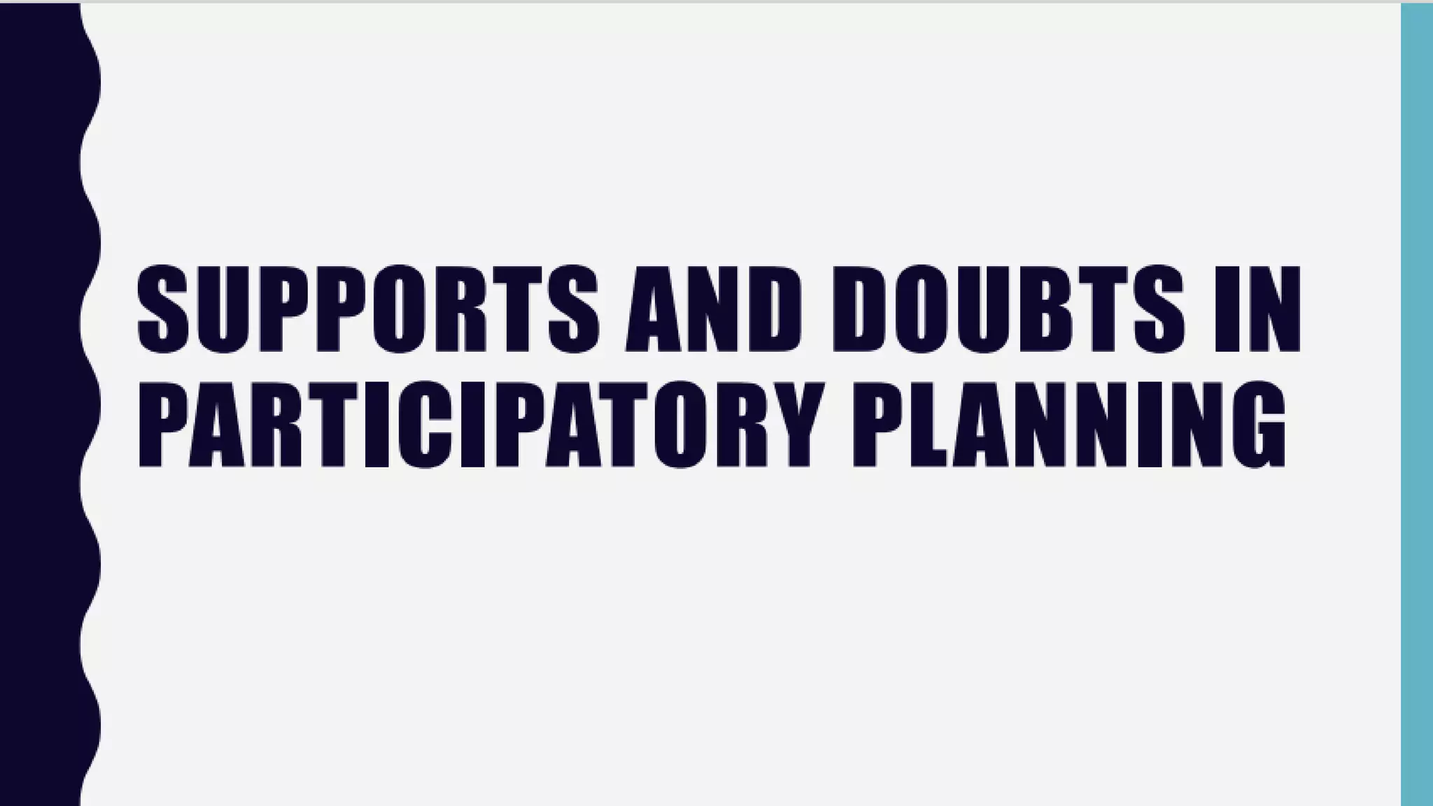 Participatory Planning | PPTX