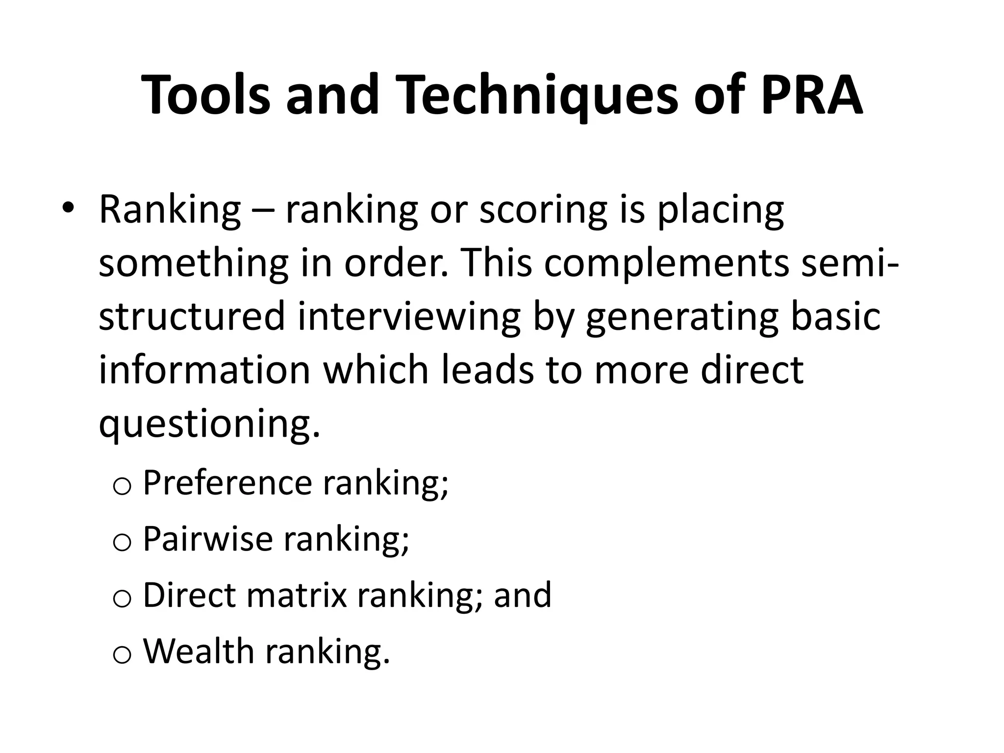 Participatory rapid appraisal | PPTX
