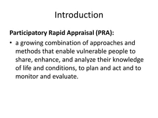 Participatory rapid appraisal | PPTX