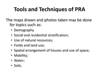 Participatory rapid appraisal | PPTX