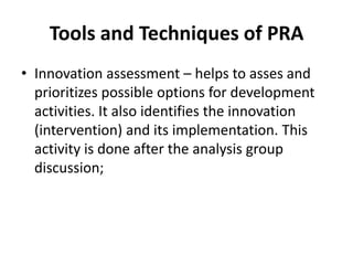 Participatory rapid appraisal | PPTX