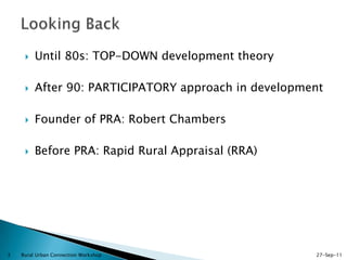 Participatory Rural appraisal- Kala Rai | PPT