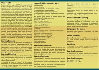 Training of HANDS ICD on Participatory rural appraisal (pra) | PPT