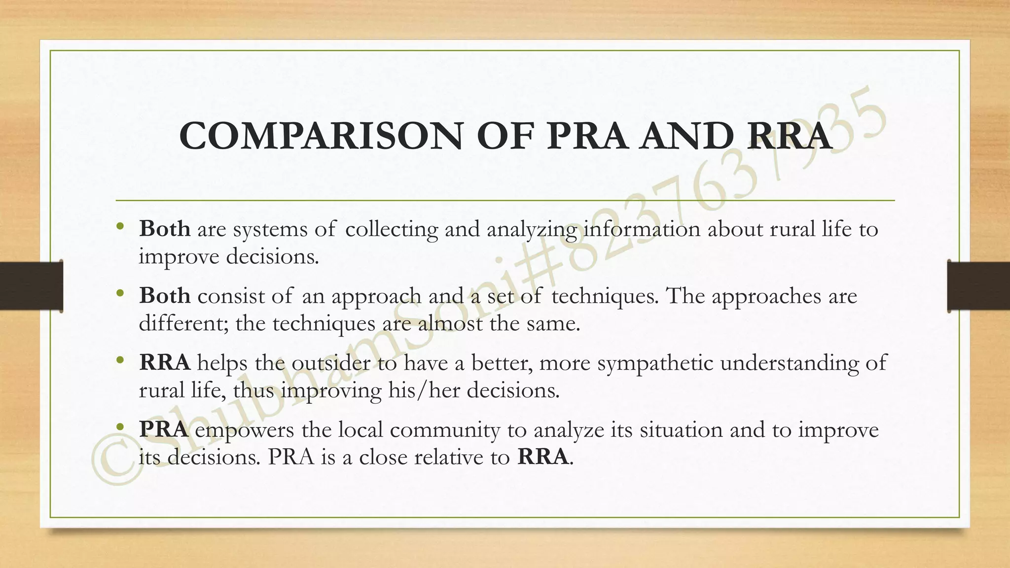 Participatory rural appraisal(pra) | PDF