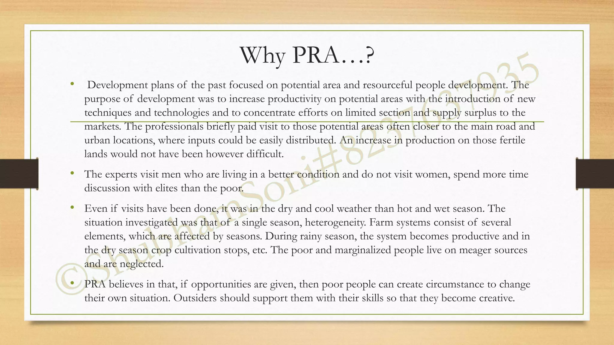 Participatory rural appraisal(pra) | PDF