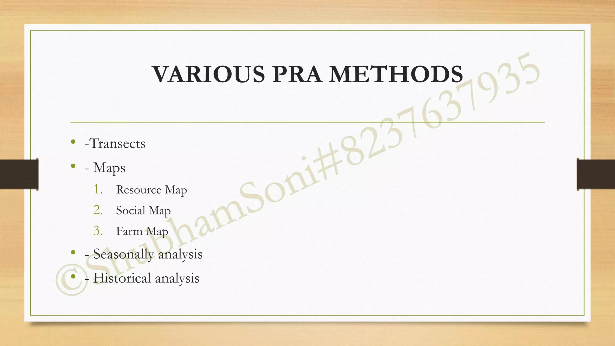 Participatory rural appraisal(pra) | PDF | Agriculture | Industries