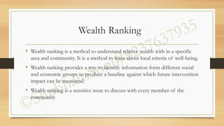 Participatory rural appraisal(pra) | PDF