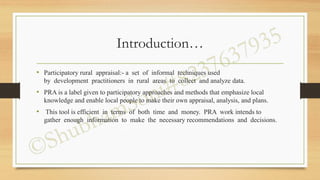 Participatory rural appraisal(pra) | PDF