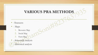 Participatory rural appraisal(pra) | PDF