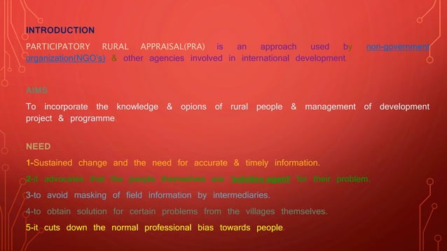 Participatory rural appraisal(pra) | PPTX | Science