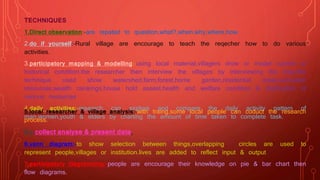 Participatory rural appraisal(pra) | PPTX