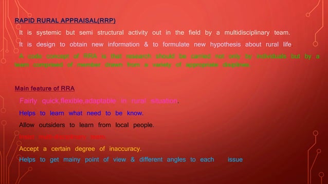 Participatory rural appraisal(pra) | PPTX | Science