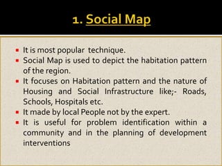 Space related tools and techniques of participatory rural appraisal | PPTX
