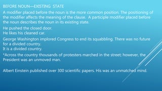 Participial adjectives | PPTX