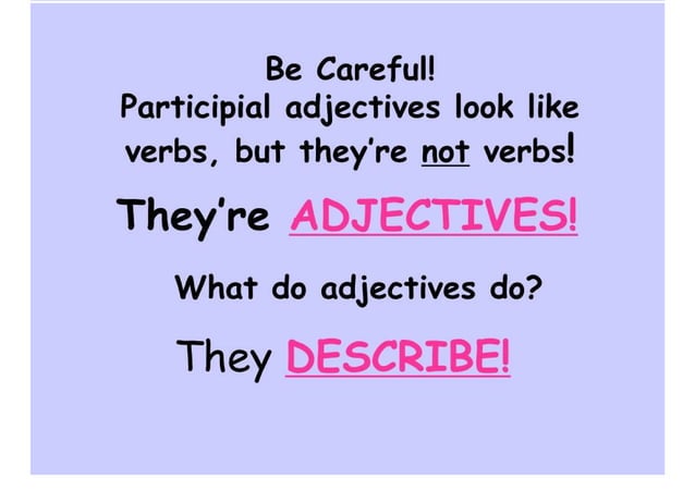Participial Adjectives | PPT