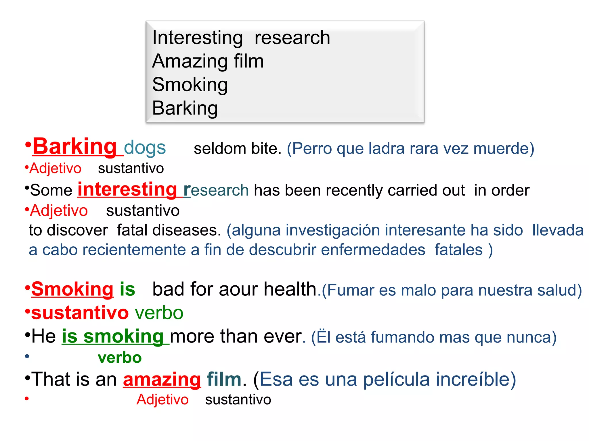 Presente and past participles | PPT