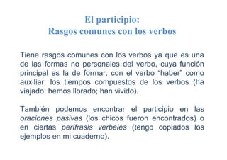 Participios regulares e irregulares | PPTX