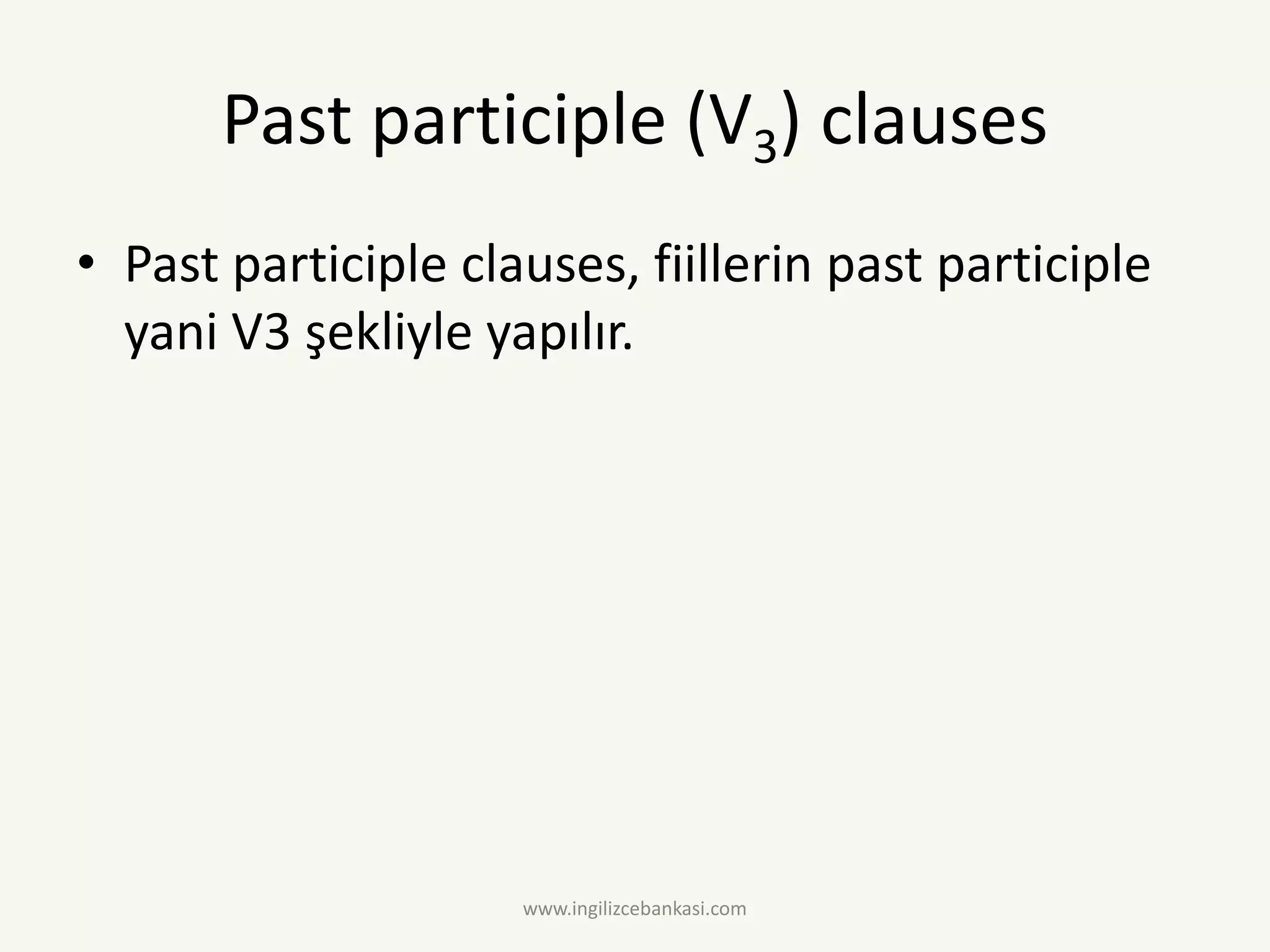 Participle clauses | PPTX