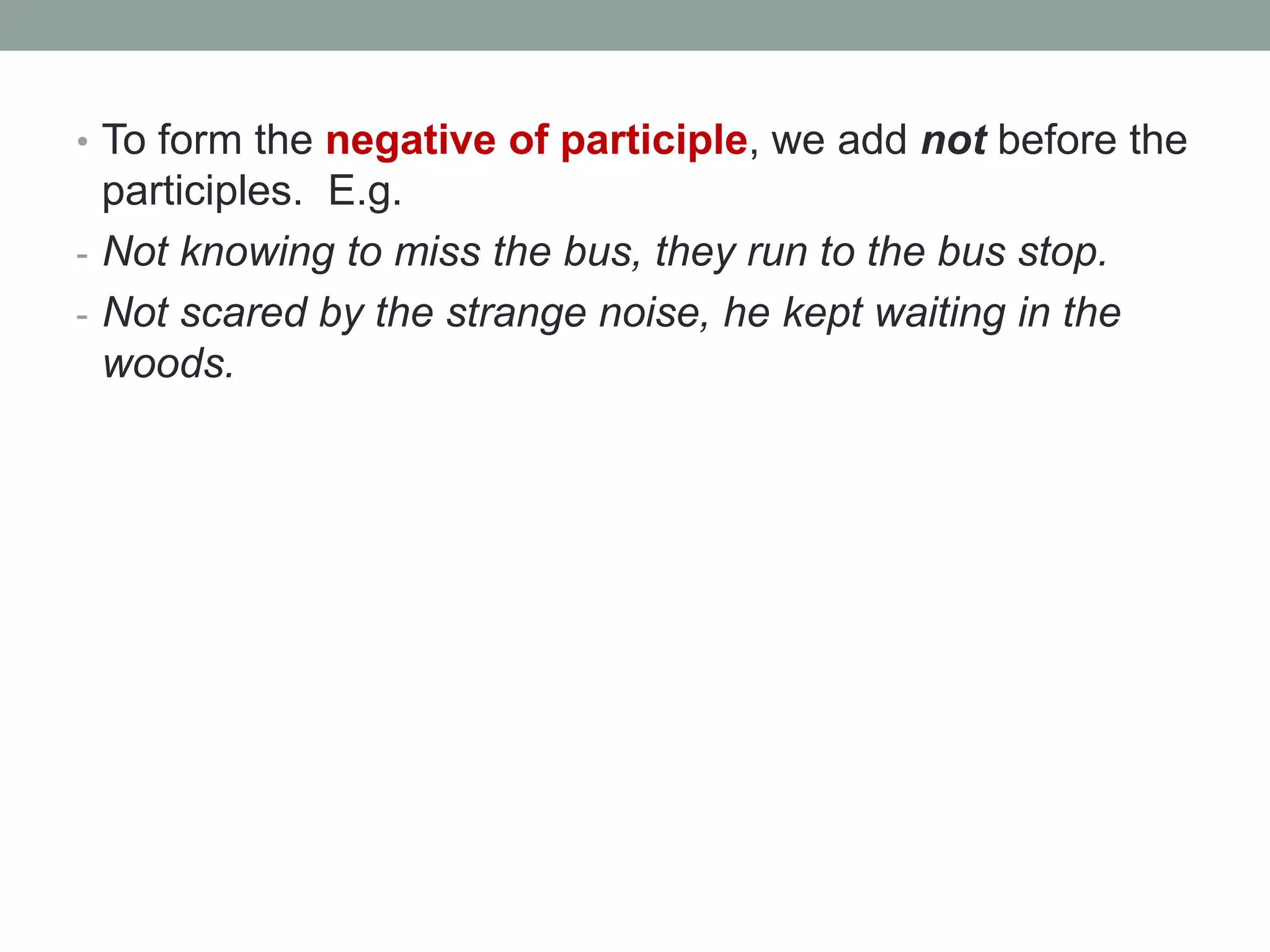 Participle clauses | PPTX