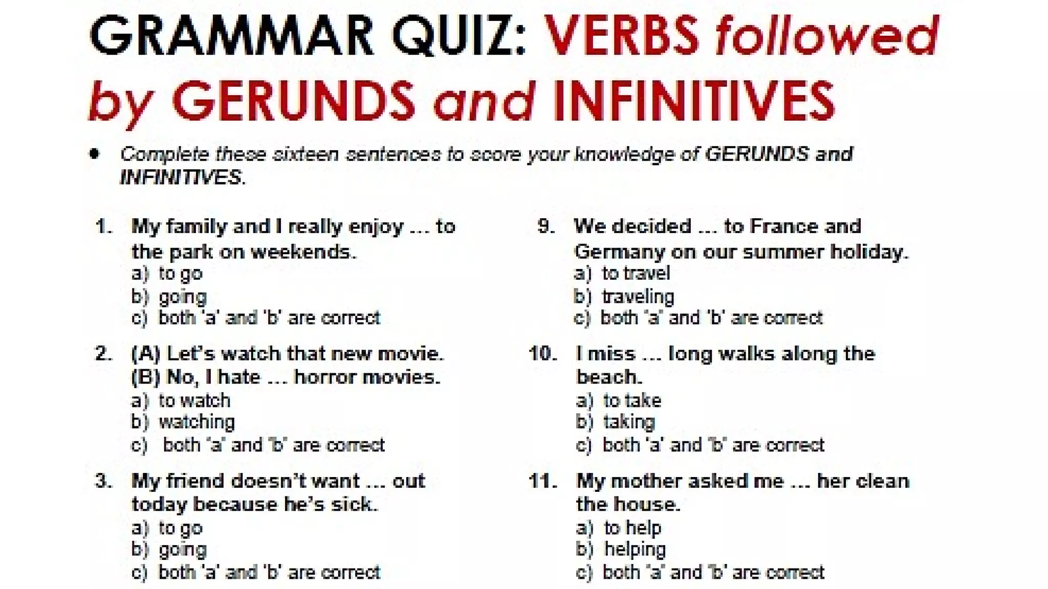 Participle, Infinitive & Gerund | PPT