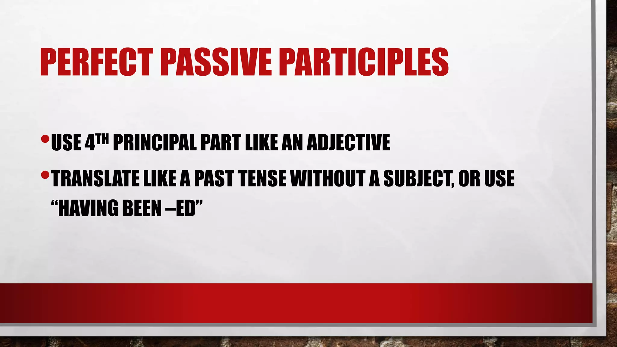 Participles | PPTX