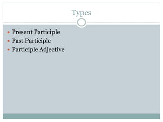 Participles | PPTX