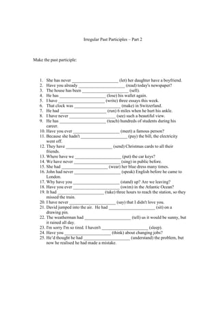 Participles | PDF