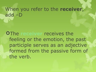 Participles as adjectives | PPT