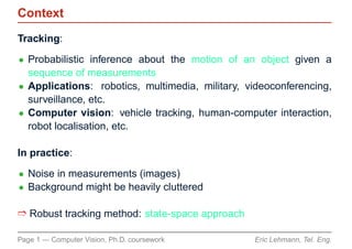 Particle filtering in Computer Vision (2003) | PDF | Physics | Science