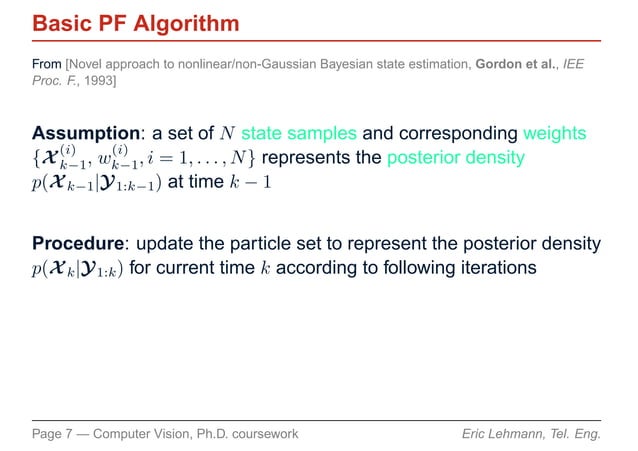 Particle filtering in Computer Vision (2003) | PDF | Physics | Science