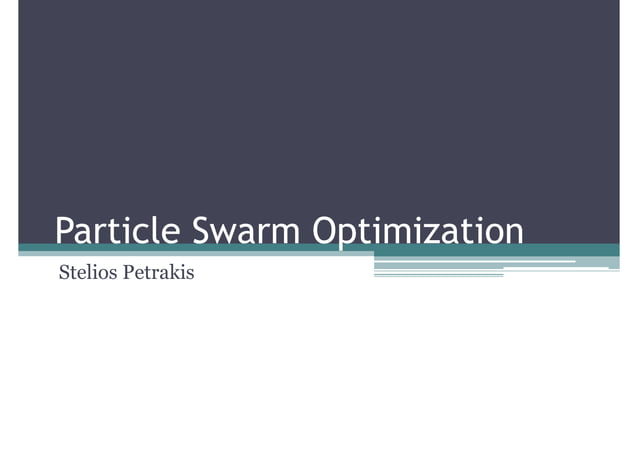 Particle Swarm Optimization | PDF | Physics | Science