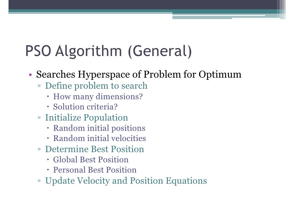 Particle Swarm Optimization Particle Swarm Optimization