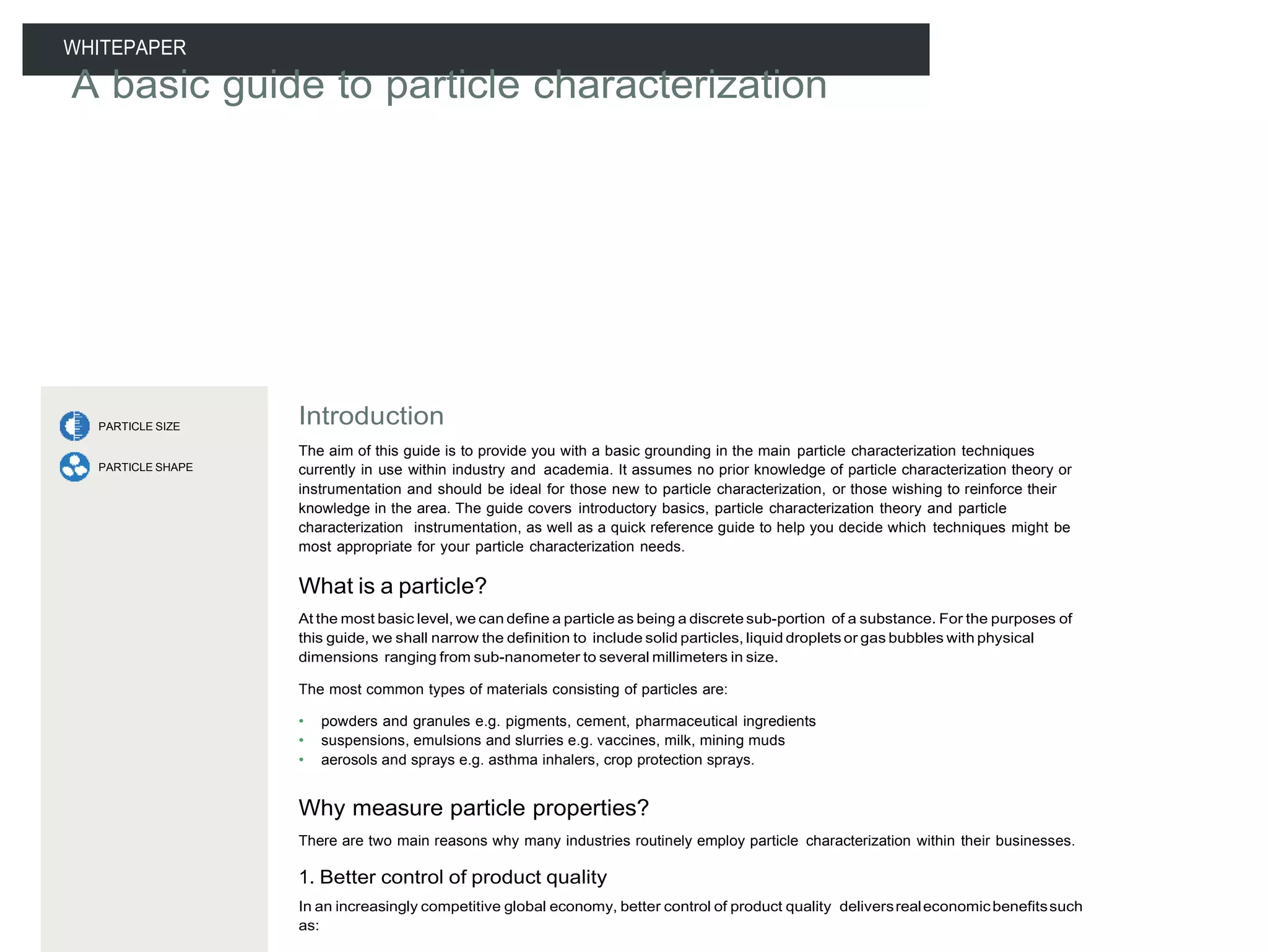 Particle Characterization Guide.docx | Physics | Science