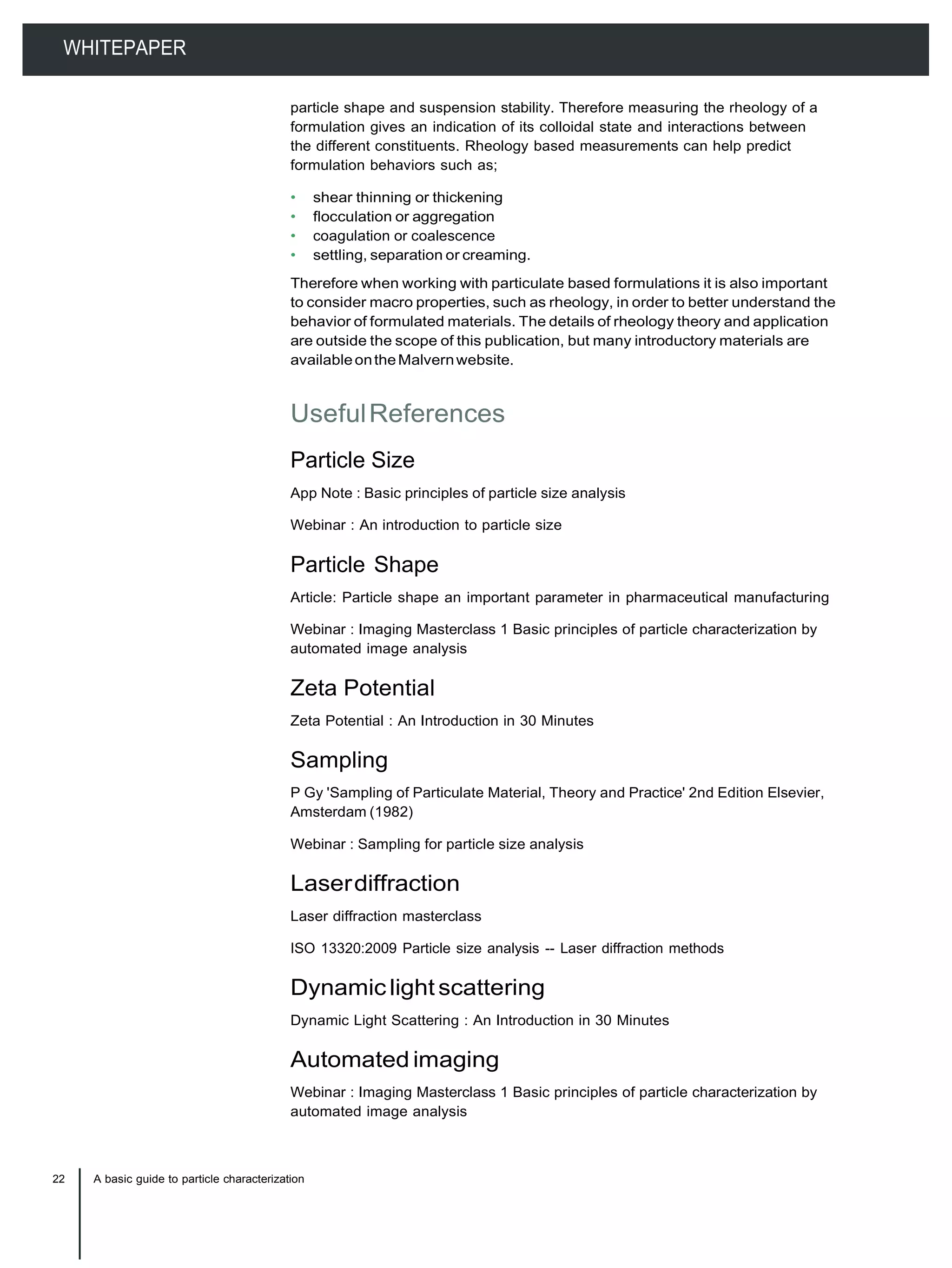 Particle Characterization Guide.docx | Physics | Science