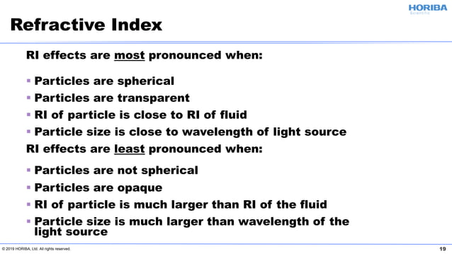 Particle Classroom Series III: Refractive Index and Laser Diffraction | PPT