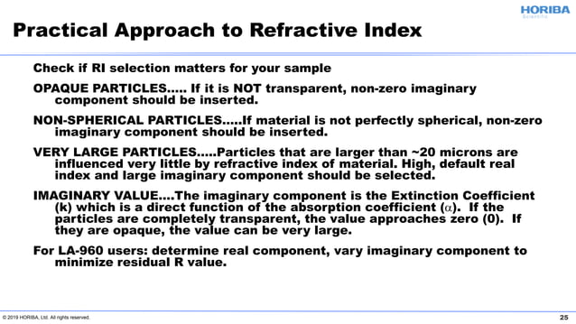 Particle Classroom Series III: Refractive Index and Laser Diffraction | PPT