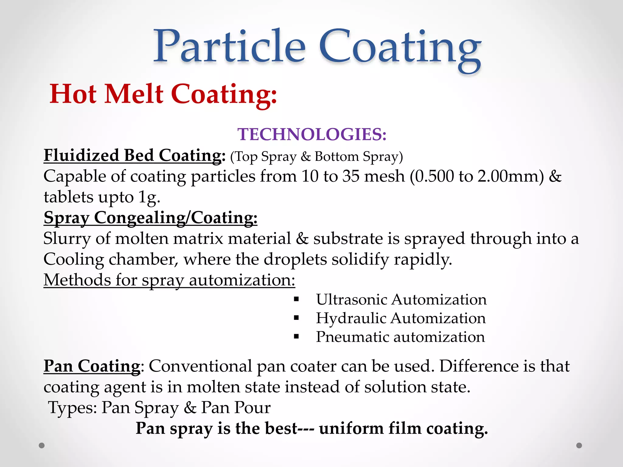 Particle Coating (Pharmaceutics) | PPTX