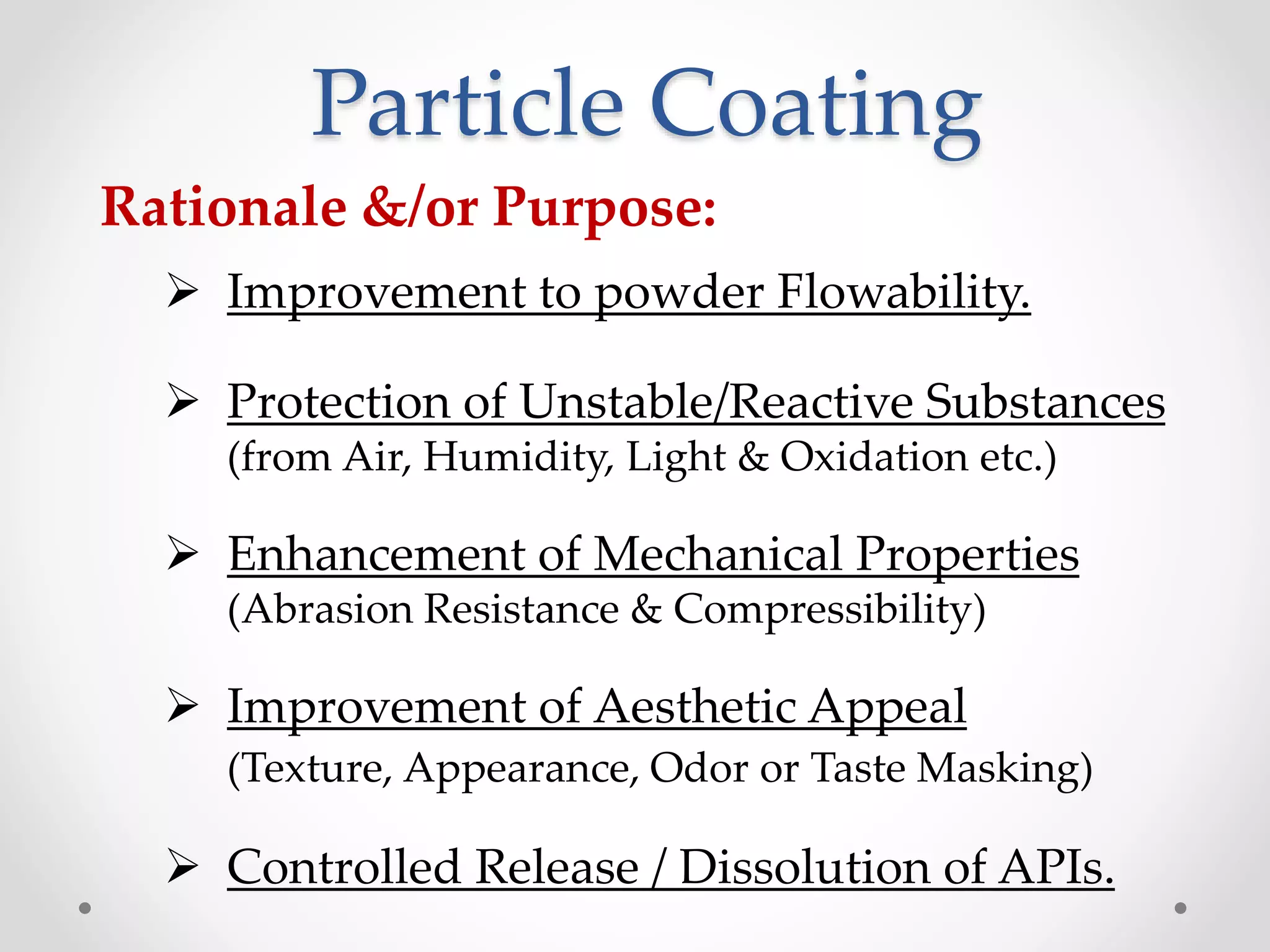 Particle Coating (Pharmaceutics) | PPTX