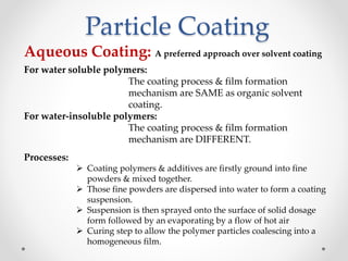 Particle Coating (Pharmaceutics) | PPTX
